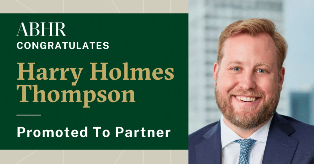 Congratulations to Harry Holmes Thompson | ABHR